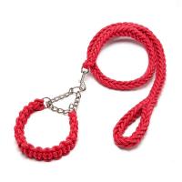 China Premium Woven Dog Collar and Leash Set Anti Shock Nylon S to XL for sale