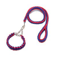 China Premium Woven Dog Collar and Leash Set Anti Shock Nylon S to XL for sale