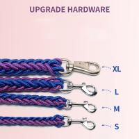 China Premium Woven Dog Collar and Leash Set Anti Shock Nylon S to XL for sale