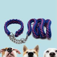 China Premium Woven Dog Collar and Leash Set Anti Shock Nylon S to XL for sale