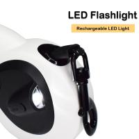 China 5M Retractable Pet Dog Leash with LED Light Flashlight and Bag for Walking for sale