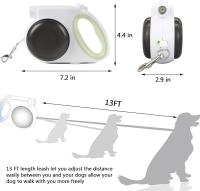 China Hands-Free LED Retractable Dog Leash With Flashlight For Small Medium Dogs for sale