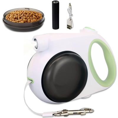 China Hands-Free LED Retractable Dog Leash With Flashlight For Small Medium Dogs for sale