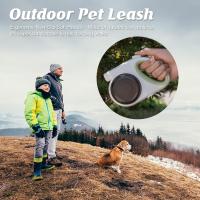 China Hands-Free LED Retractable Dog Leash With Flashlight For Small Medium Dogs for sale