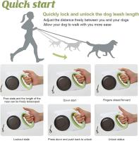 China Hands-Free LED Retractable Dog Leash With Flashlight For Small Medium Dogs for sale