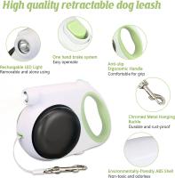 China Hands-Free LED Retractable Dog Leash With Flashlight For Small Medium Dogs for sale