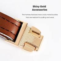 China Premium Adjustable Leather Pet Harness And Leash Set Stylish Comfortable And Durable for sale