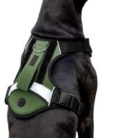 China Multi Use Personalized Dog Harness Adjustable Nylon Pet Dog Harness With Reflective Logo for sale