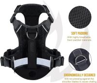 China Multi Use Personalized Dog Harness Adjustable Nylon Pet Dog Harness With Reflective Logo for sale
