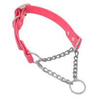 China Silicone Half Chain Pet Dog Collar For No Pull Dog Walking And Pet Training for sale