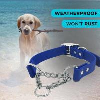 China Silicone Half Chain Pet Dog Collar For No Pull Dog Walking And Pet Training for sale
