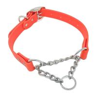 China Silicone Half Chain Pet Dog Collar For No Pull Dog Walking And Pet Training for sale