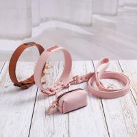 China Custom PU Leather Dog Collar Sets with Leash BSCI Certified 500 Pieces MOQ for sale