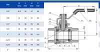 China Stainless Steel 2 PC Full Port Ball Valve 1000 psi 3/8 NPT Female to Female for sale