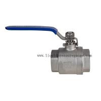 China 2 PC Full Port SS304 Ball Valve 1-1/2 Inch NPT WOG1000 Blue Handle for sale