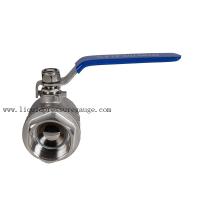 China 2 PC Full Port SS304 Ball Valve 1-1/2 Inch NPT WOG1000 Blue Handle for sale
