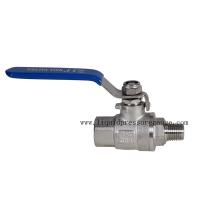 China 2 PC 1/4 Inch Stainless Steel Instrument Manifold Ball Valve Male to Female 1000 psi for sale