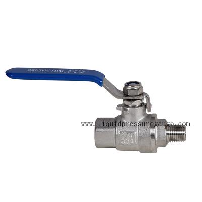 China 2 PC 1/4 Inch Stainless Steel Instrument Manifold Ball Valve Male to Female 1000 psi for sale
