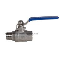 China 2 PC 1/2 Inch Stainless Steel Ball Valve NPT Male to Female 1000 psi for sale