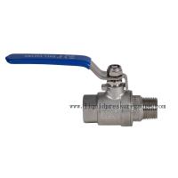 China 2 PC 1/2 Inch Stainless Steel Ball Valve NPT Male to Female 1000 psi for sale