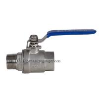 China 2 PC 3/4 Inch Stainless Steel Ball Valve 1000 Psi NPT Male to Female for sale