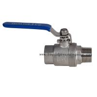 China 2 PC 3/4 Inch Stainless Steel Ball Valve 1000 Psi NPT Male to Female for sale