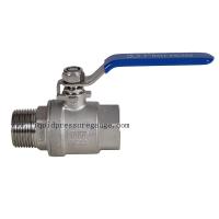 China Stainless Steel 2 Piece Instrument Manifold Ball Valve 1 Inch 1000 Psi High Pressure for sale