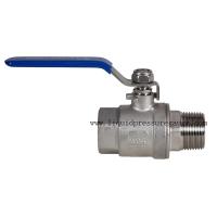 China Stainless Steel 2 Piece Instrument Manifold Ball Valve 1 Inch 1000 Psi High Pressure for sale