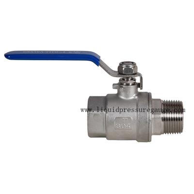 China Stainless Steel 2 Piece Instrument Manifold Ball Valve 1 Inch 1000 Psi High Pressure for sale