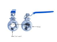 China Stainless Steel 2 Piece Instrument Manifold Ball Valve 1 Inch 1000 Psi High Pressure for sale
