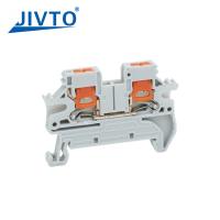 China PTV 2.5 DIN Rail Terminal Block Push-in Connection 2.5mm² 26-12AWG Cable Wire Connector for sale