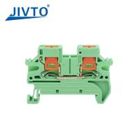 China PTV 2.5 DIN Rail Terminal Block Push-in Connection 2.5mm² 26-12AWG Cable Wire Connector for sale