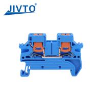 China PTV 2.5 DIN Rail Terminal Block Push-in Connection 2.5mm² 26-12AWG Cable Wire Connector for sale