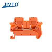 China PTV 2.5 DIN Rail Terminal Block Push-in Connection 2.5mm² 26-12AWG Cable Wire Connector for sale