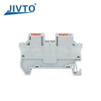 China PTV 2.5 DIN Rail Terminal Block Push-in Connection 2.5mm² 26-12AWG Cable Wire Connector for sale