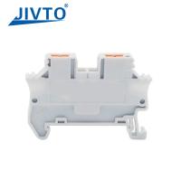 China PTV 2.5 DIN Rail Terminal Block Push-in Connection 2.5mm² 26-12AWG Cable Wire Connector for sale
