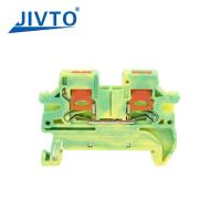 China PTV 2.5-PE Ground Modular DIN Rail Terminal Block Push-in 800V 24A Side-Entry Connector 2.5mm for sale