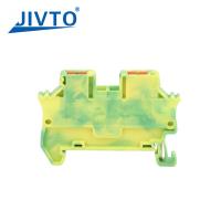China PTV 2.5-PE Ground Modular DIN Rail Terminal Block Push-in 800V 24A Side-Entry Connector 2.5mm for sale