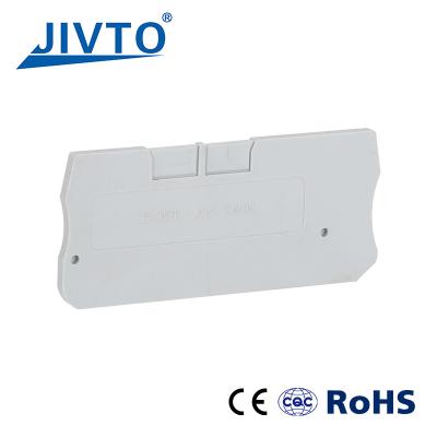 China D-PT1.5-TW End Barrier Plate 54.5x24.6x2.2mm for PT 1.5-TW Twin Wire DIN Rail Terminal Block Accessories End Cover for sale