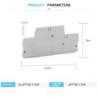 China D-PTTB 1.5/S End Cover for PTTB 1.5/S Double Level Terminal Block 1.5mm Plastic Barrier End Plate for sale