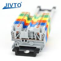 China PT2.5 Push-in Terminal Block 2.5mm² 800V 31A Spring Feed-Through Connector for Din Rail for sale