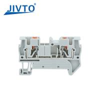 China PT4 Push-in Terminal Block 4mm² 800V 41A Screwless Din Rail Connector PT 4 Grey for sale