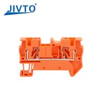 China PT4 Push-in Terminal Block 4mm² 800V 41A Screwless Din Rail Connector PT 4 Grey for sale