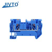 China PT4 Push-in Terminal Block 4mm² 800V 41A Screwless Din Rail Connector PT 4 Grey for sale