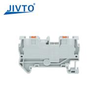 China PT4 Push-in Terminal Block 4mm² 800V 41A Screwless Din Rail Connector PT 4 Grey for sale