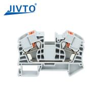 China PT16 Din Rail Push-In Terminal Block 16mm² Screwless Feed-Through Connector 1000V 90A for sale