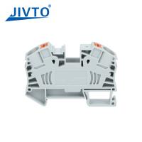 China PT16 Din Rail Push-In Terminal Block 16mm² Screwless Feed-Through Connector 1000V 90A for sale