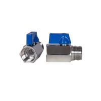 China Stainless Steel Mini Ball Valve NPT Male to Female Shut Off Valve 1/4 Inch 304 for sale