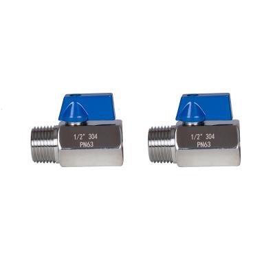 China Stainless Steel Mini Ball Valve NPT Male to Female Shut Off Valve 1/4 Inch 304 for sale