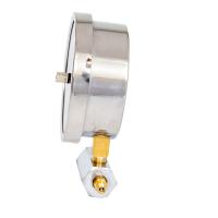 China 4 Inch Capsule Pressure Gauge 0-5 psi with Valve Steel Case Brass Internal for sale